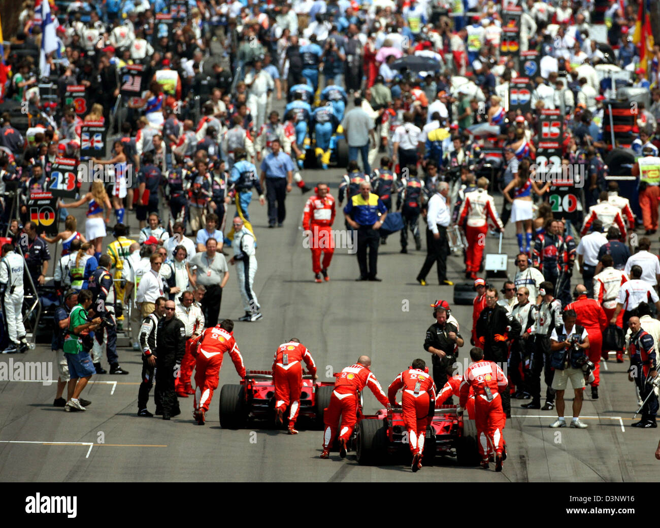 German Formula One driver Michael Schumacher and Brazilian Felipe Massa ...