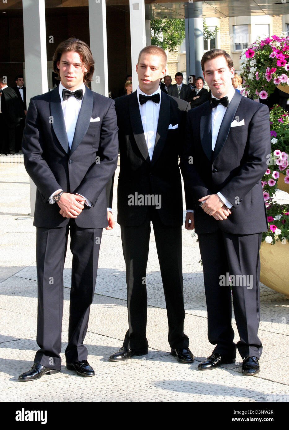 Prince Felix (l), Prince Sebastian (c) and Prince Guillaume (r) arrive ...