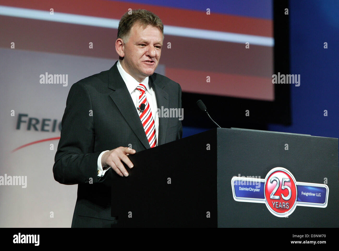 Head of DaimlerChrysler Truck Group Andreas Renschler speaks at the ...