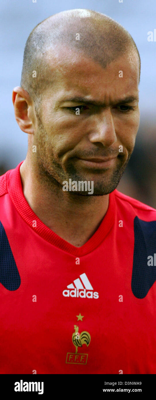 French Zinedine Zidane shown during a training session at the FIFA ...