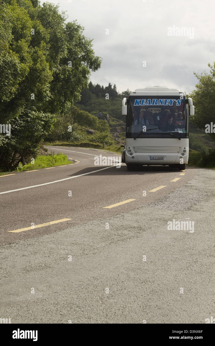 Bus on the road, Tralee, Ring Of Kerry, County Kerry, Republic of ...