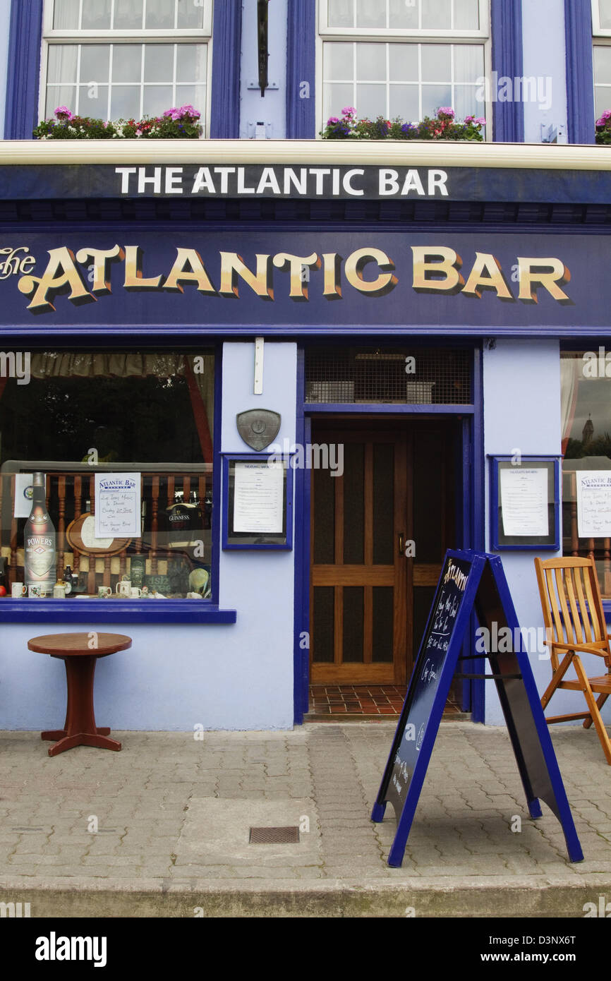 Entrance of a bar, The Atlantic Bar, Kenmare, County Kerry, Republic of ...