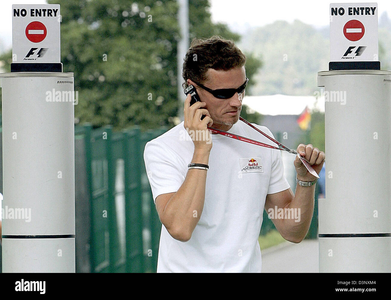 British Formula One pilot David Coulthard of Red Bull Racing arrives at ...