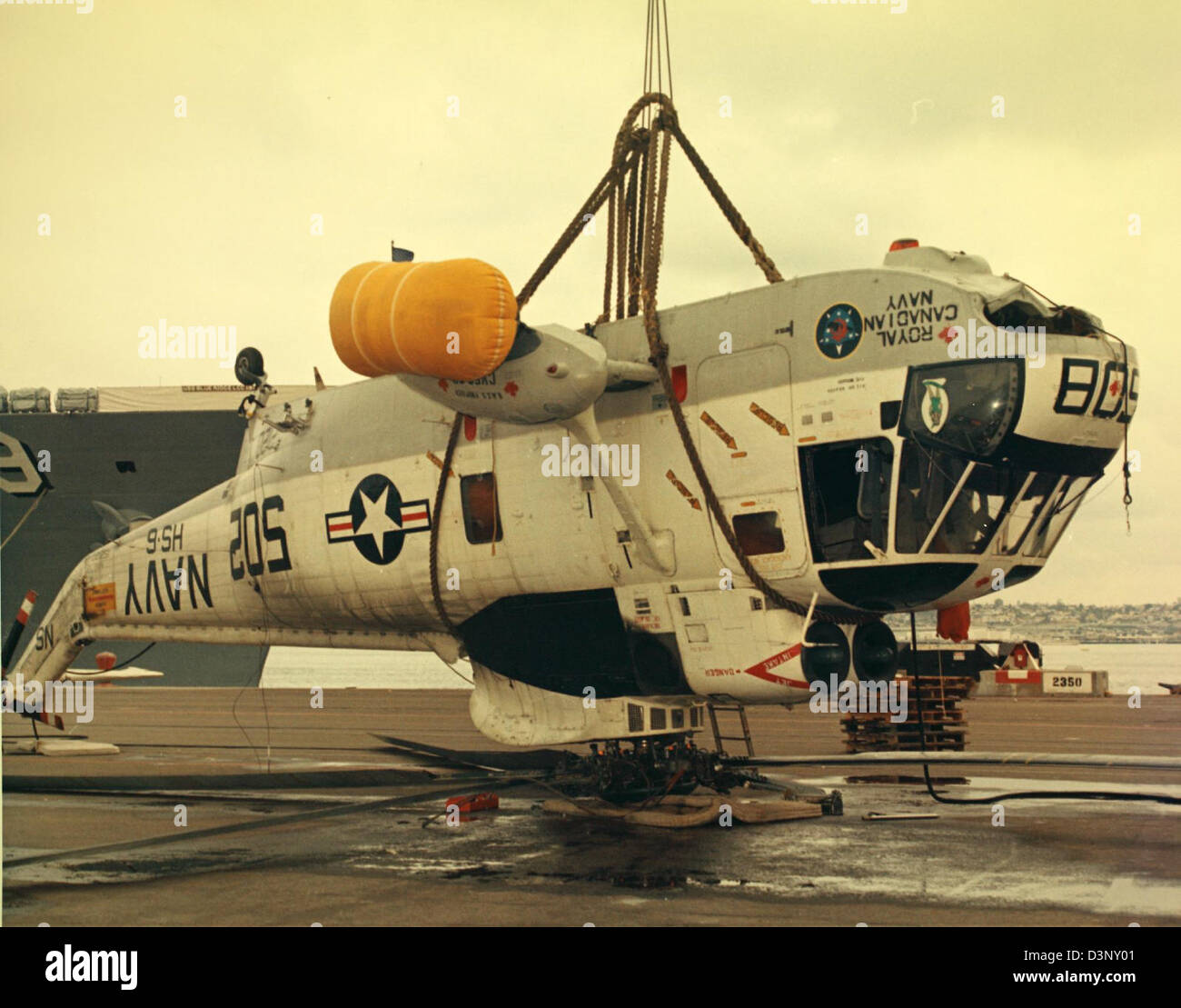 This image refers to an aircraft accident involving an H-3A helicopter ...