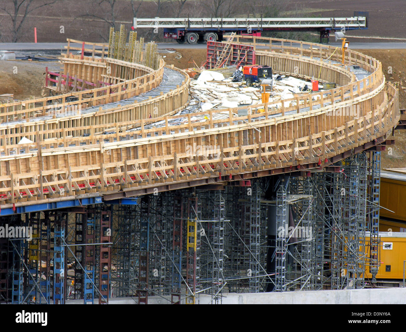 The photo show bridge construction works at the motorway A8 near ...
