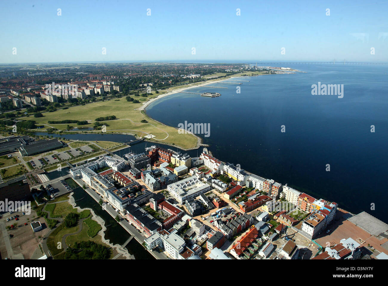 View over the Oresund on Malmo, Sweden, 4 July 2006. Photo: Carsten ...
