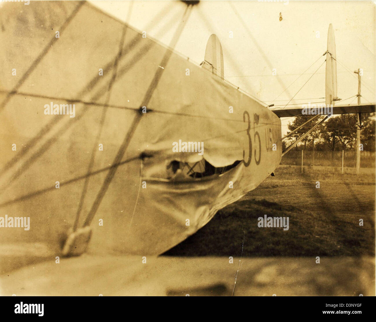 This photo captures an aircraft accident involving a Martin MBT ...