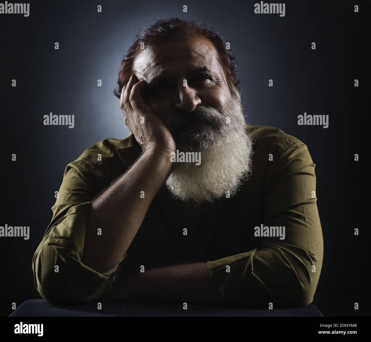 Worried indian man hand head hi-res stock photography and images - Alamy