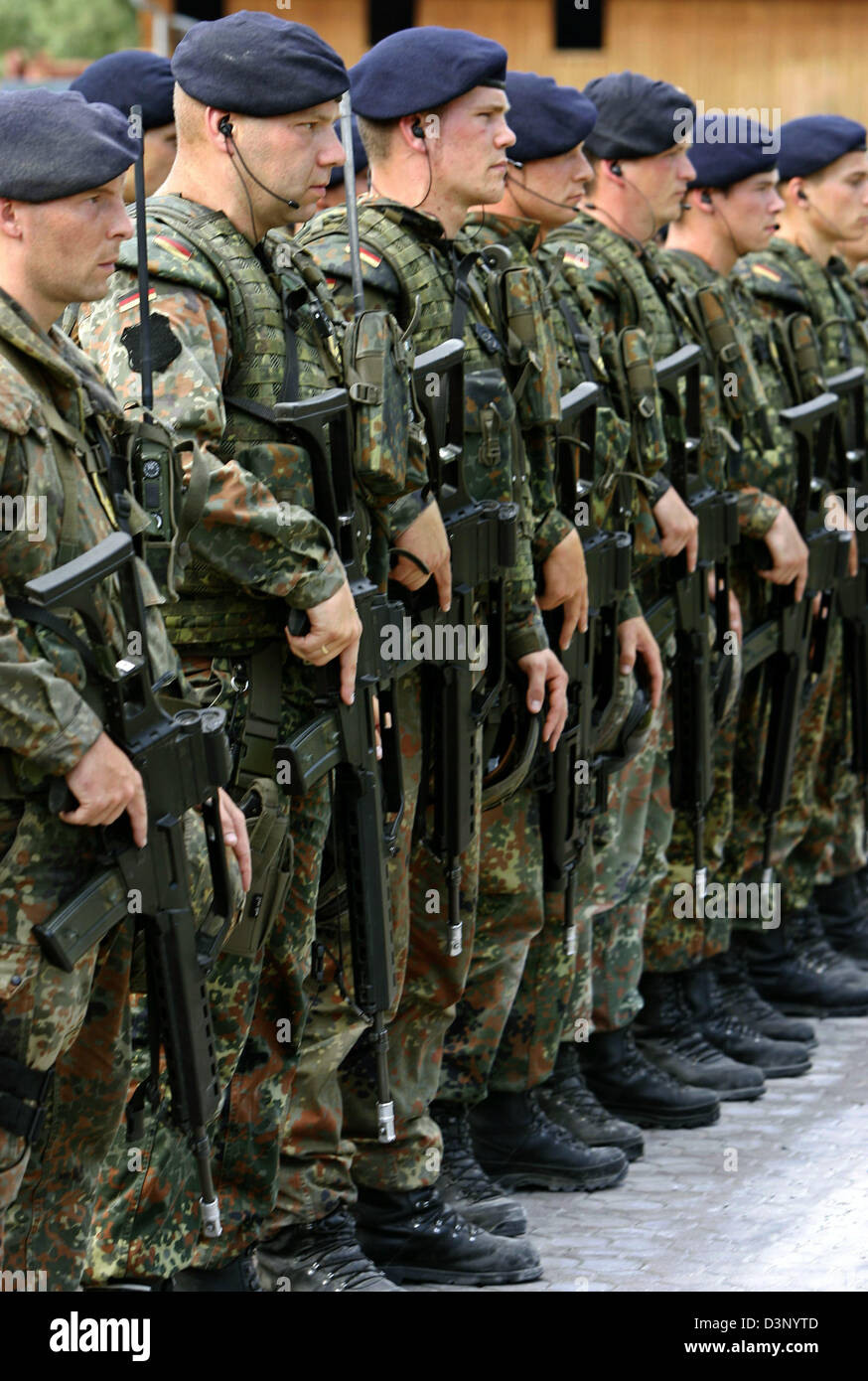 Geman Bundeswehr soldiers of different international intervention force ...