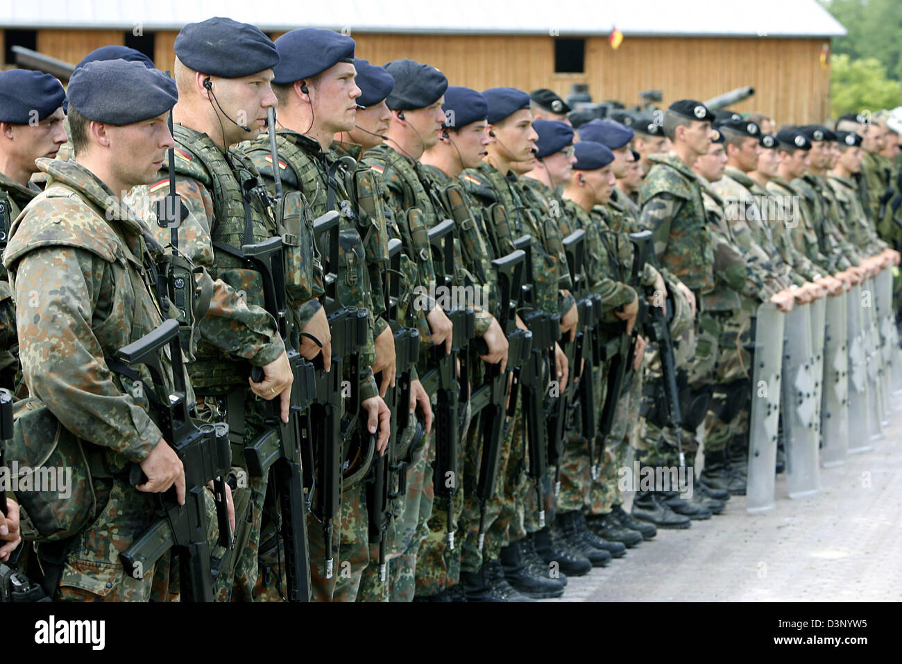 Geman Bundeswehr soldiers of different international intervention force ...