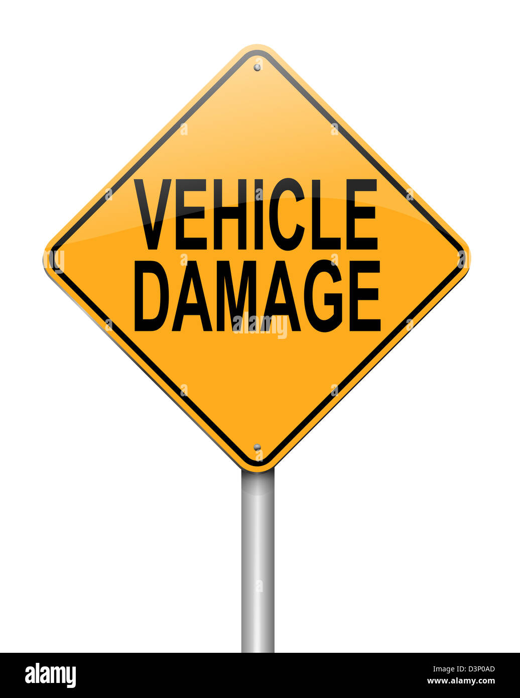 Vehicle damage sign Stock Photo - Alamy