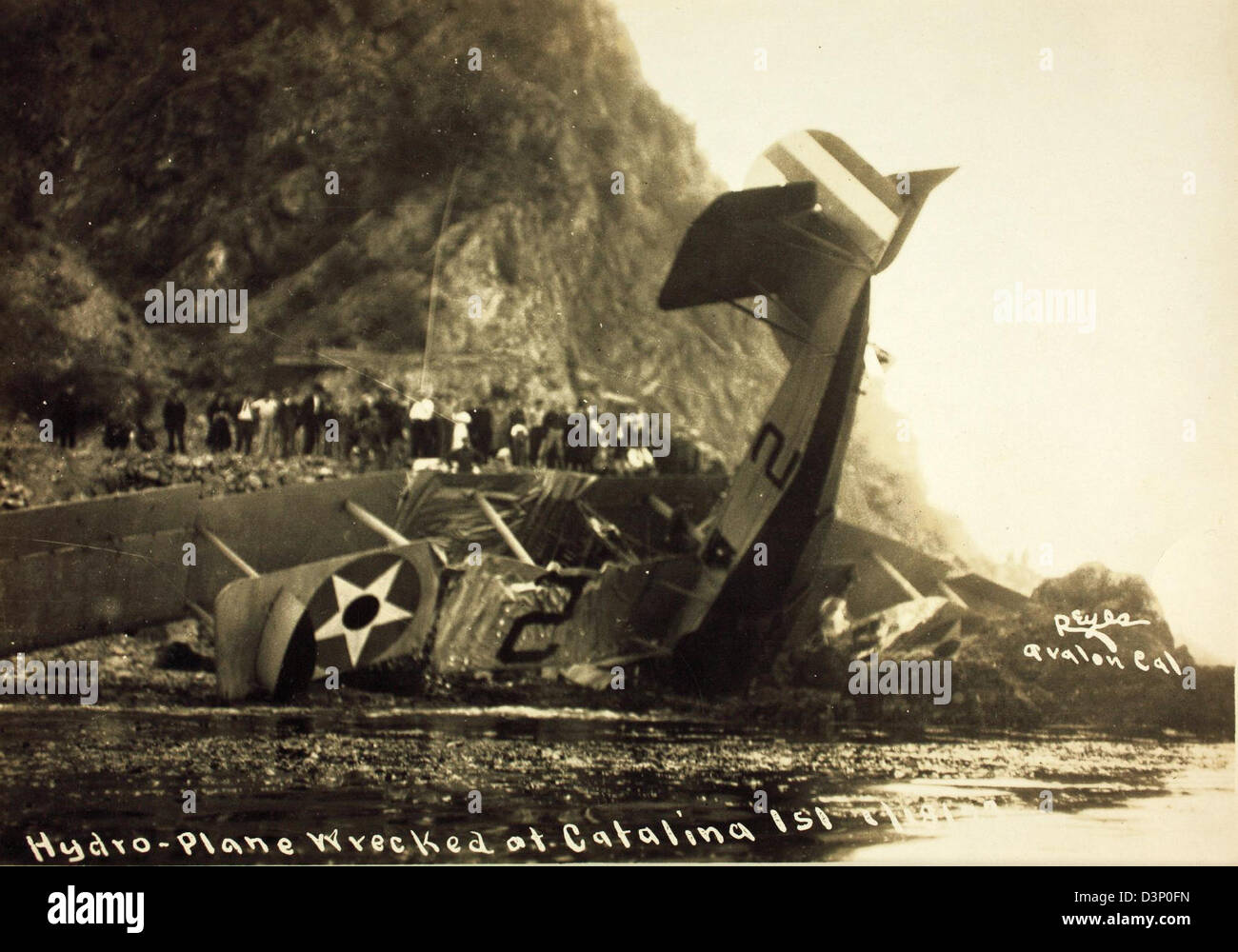 In 1923, a Curtiss F-5L aircraft tragically crashed on Catalina Island ...