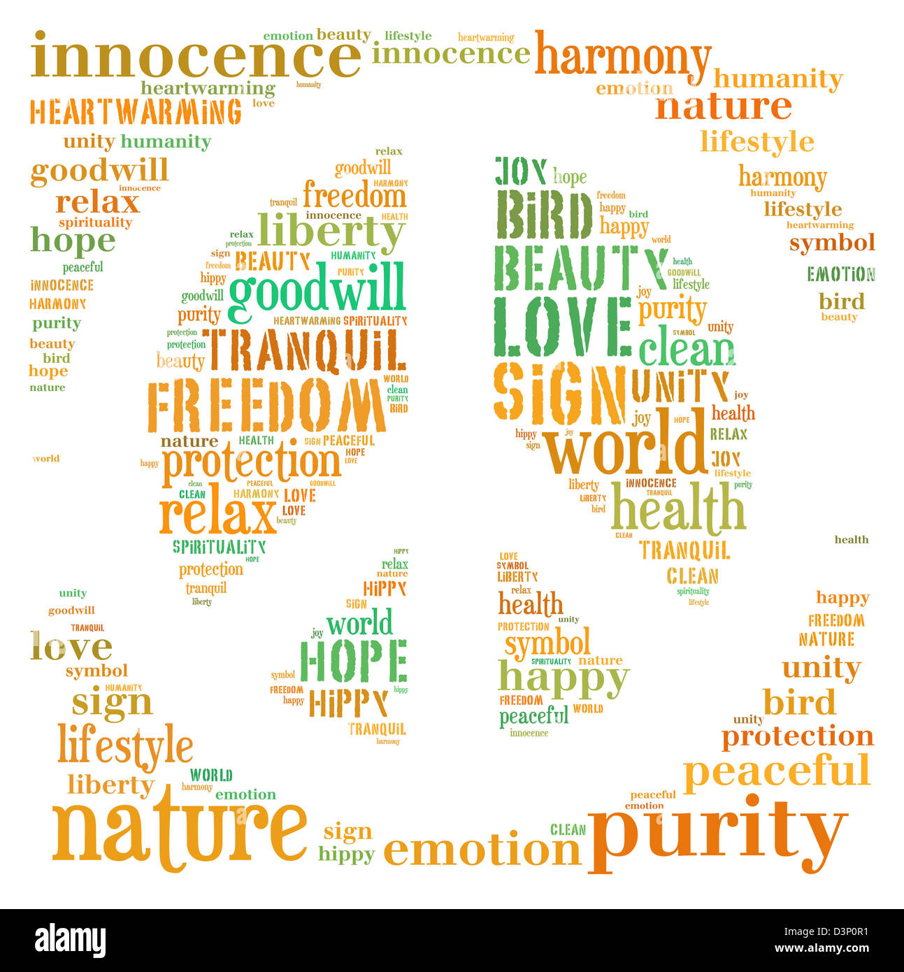 Words cloud illustration for peace concept Stock Photo - Alamy