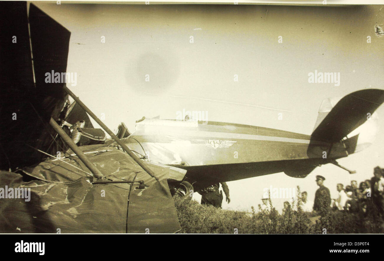 In 1936, the American Eagle 101 aircraft crashed at Peiks Airport ...