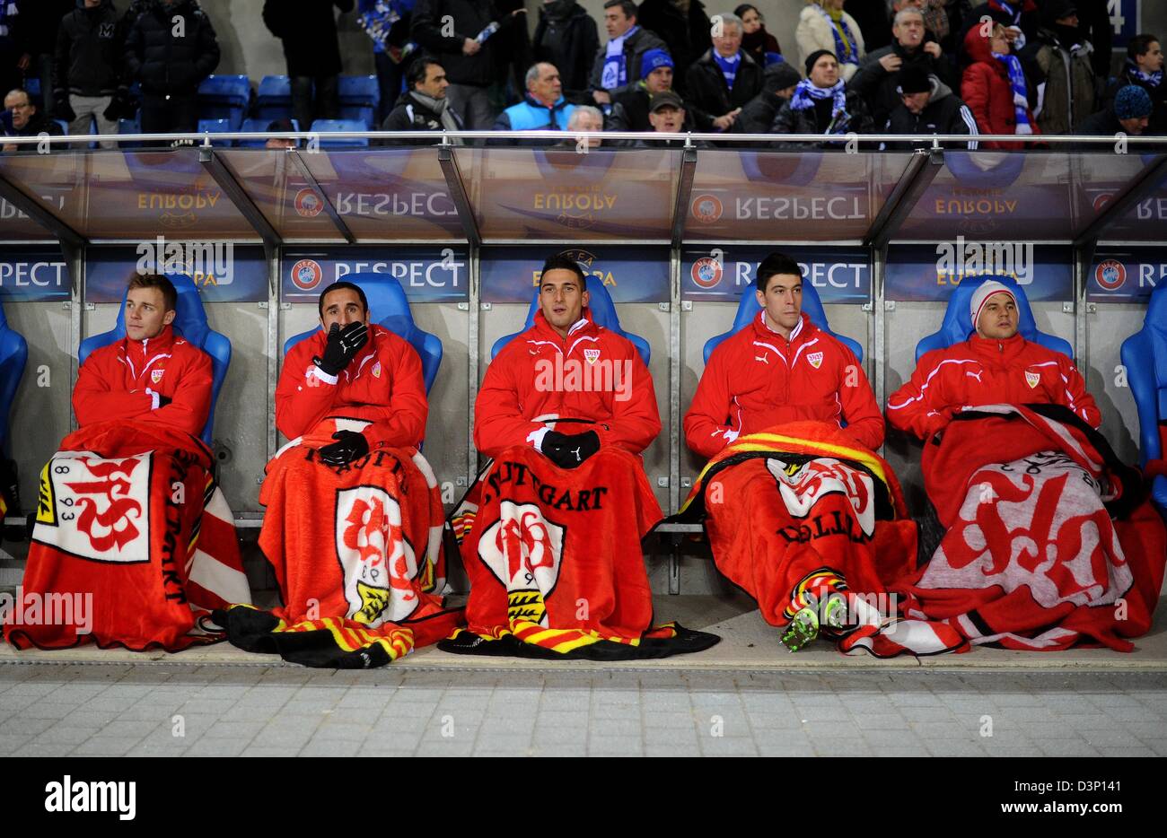 Stuttgart's Alexandru Maxim (l-r), Christian Molinaro, Federico Macheda ...