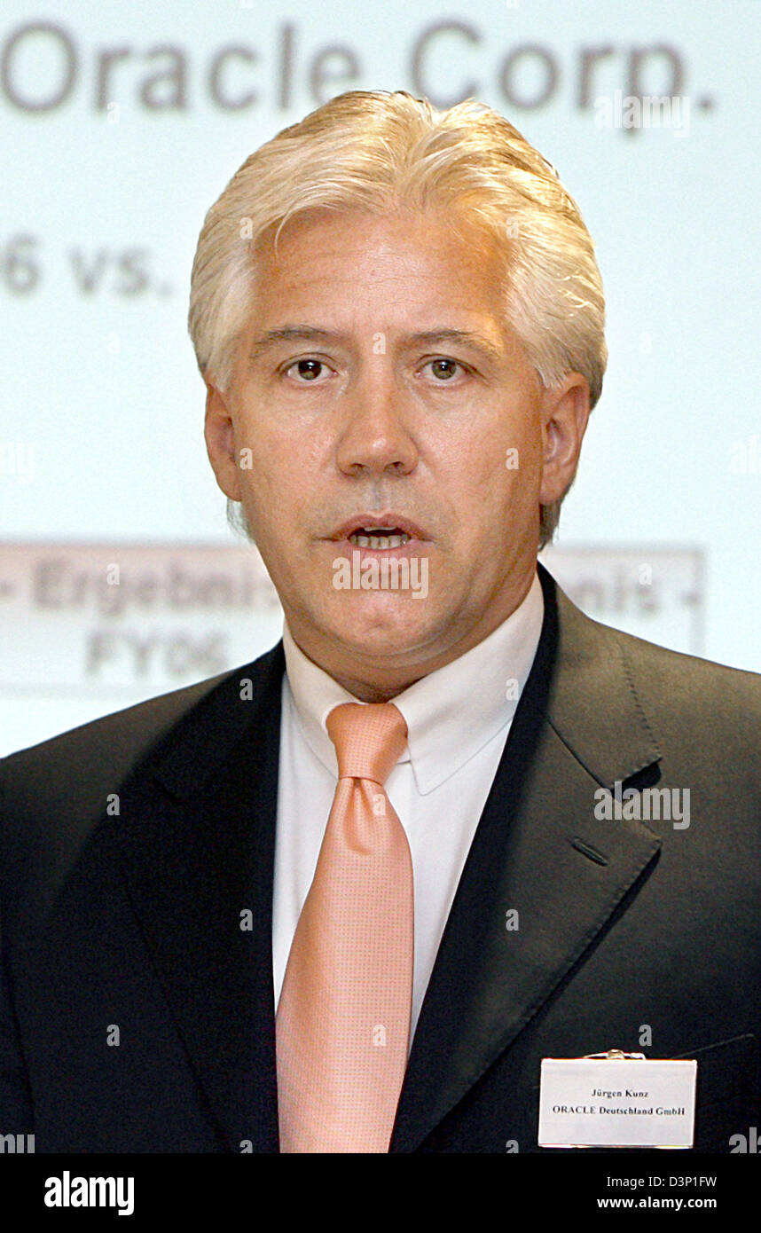 Juergen Kunz, Oracle CEO of the California-based software corporation ...