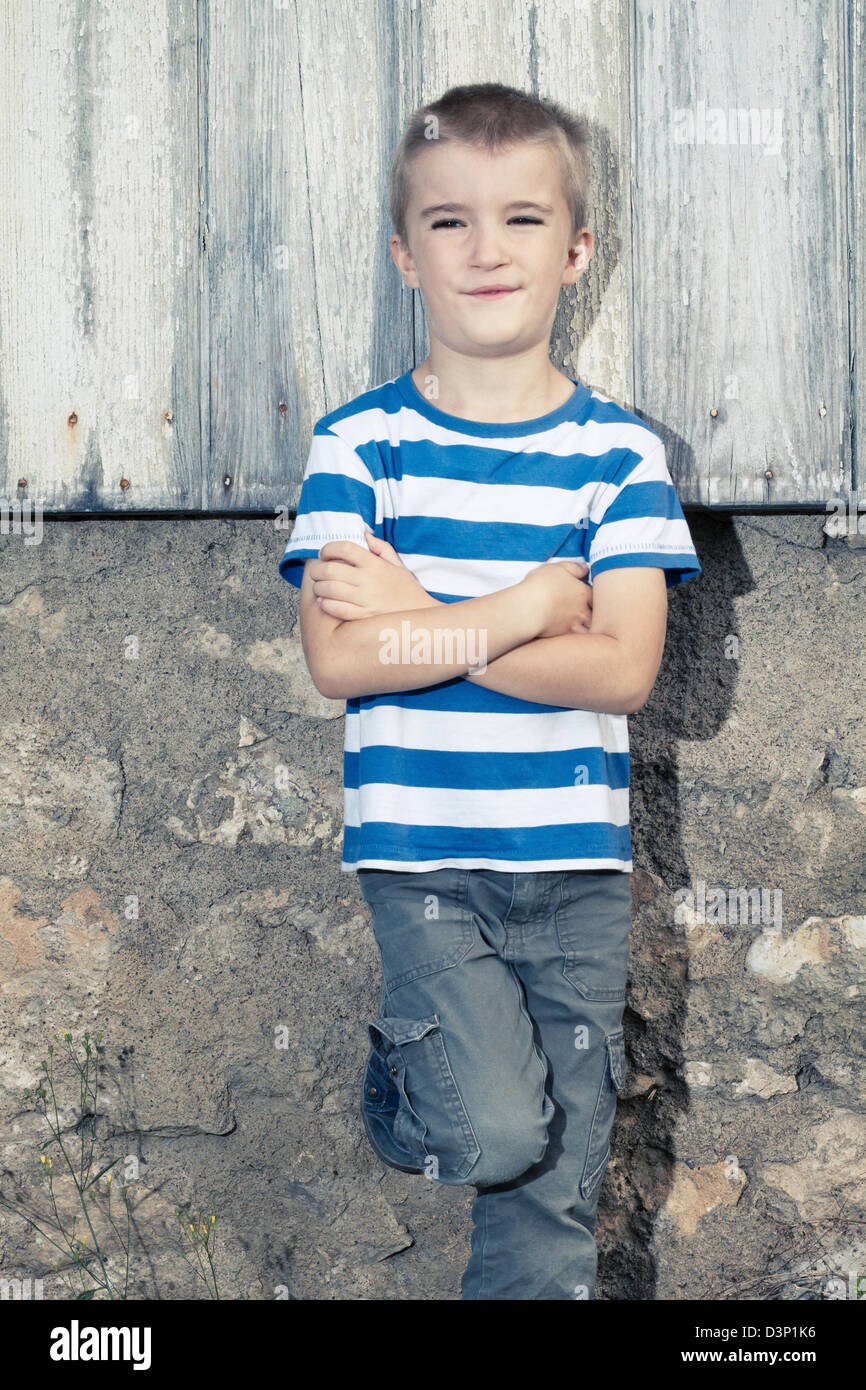 Portrait of boy (6-7 Stock Photo - Alamy
