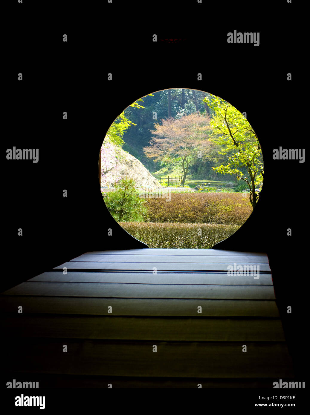 Window onto a Japanese Garden Stock Photo - Alamy