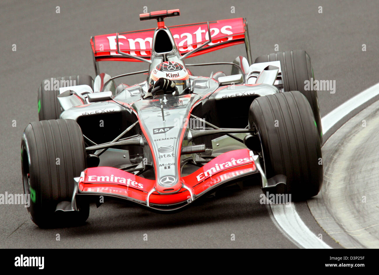 Finnish Formula One driver Kimi Raikkonen of team McLaren Mercdes is in ...