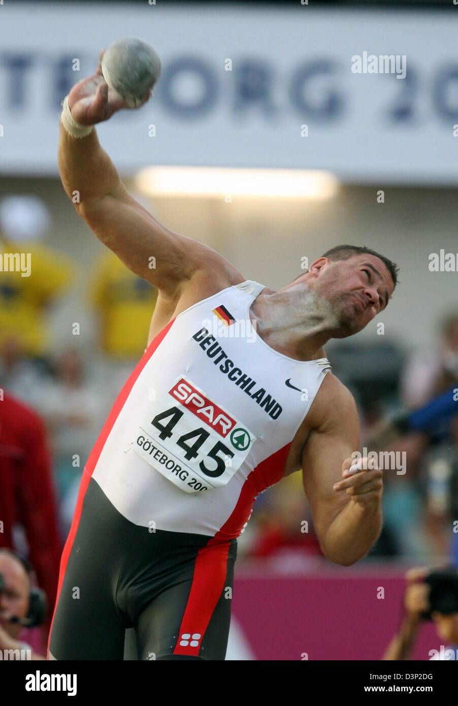 German shotputter Andy Dittmar is pictured in action during the shot ...