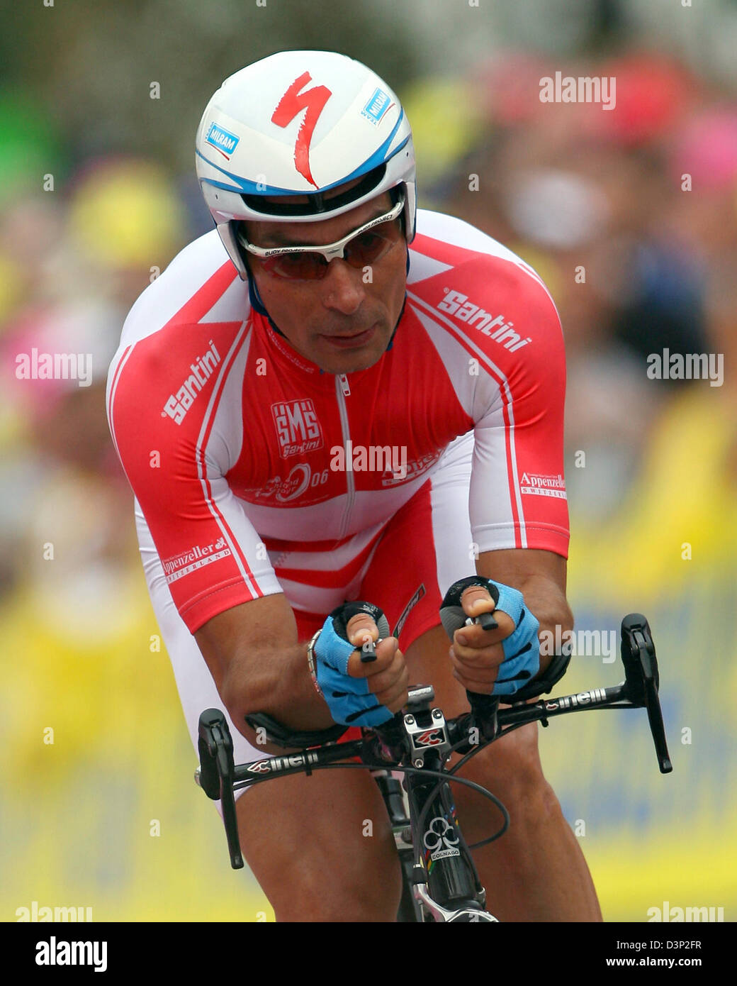 German cycling pro Erik Zabel of the Team Milram is pictured in the red ...