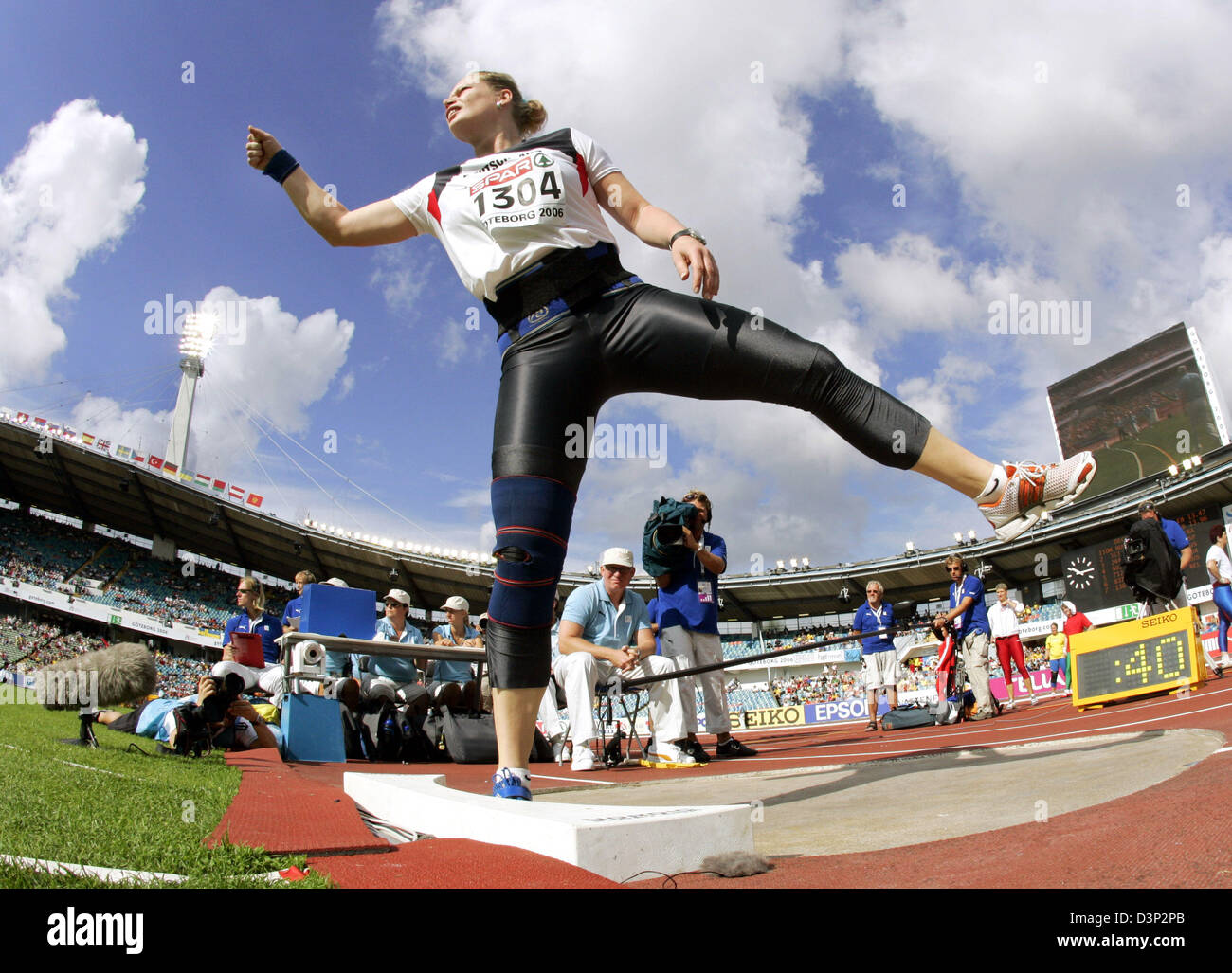 German shotputter Nadine Kleinert throws the shot at the Shot Put ...