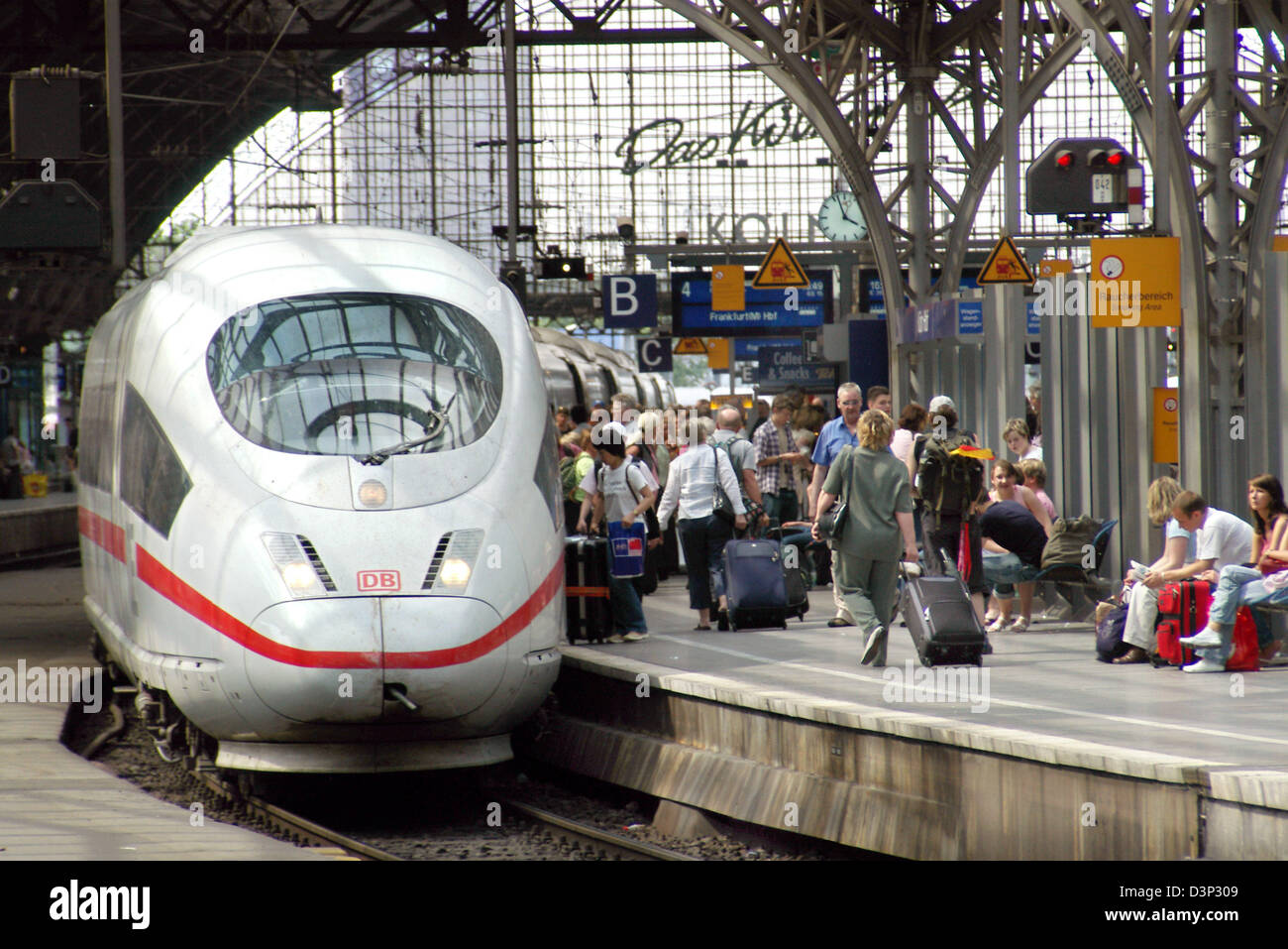 An ICE (Inter City Express) train is pictured in the central station in ...