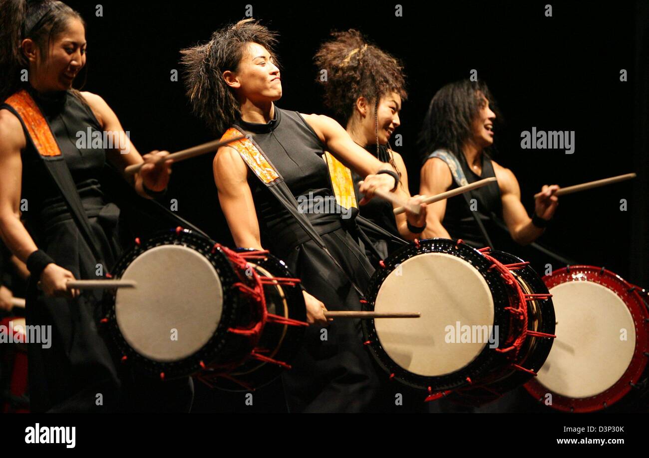 Drummers of the formation 'Yamato - The Drummers of Japan' perform in ...