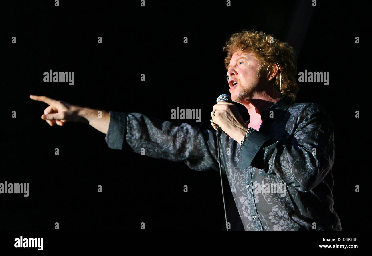 Mick Hucknall, lead singer of the British soul-pop band 'Simply Red ...