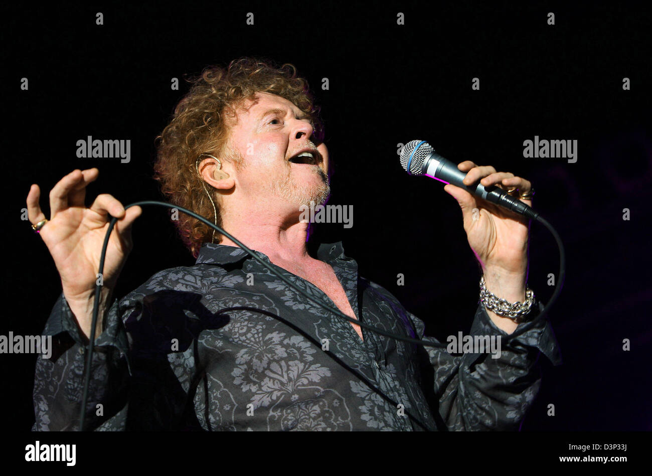 Mick Hucknall, lead singer of the British soul-pop band 'Simply Red ...