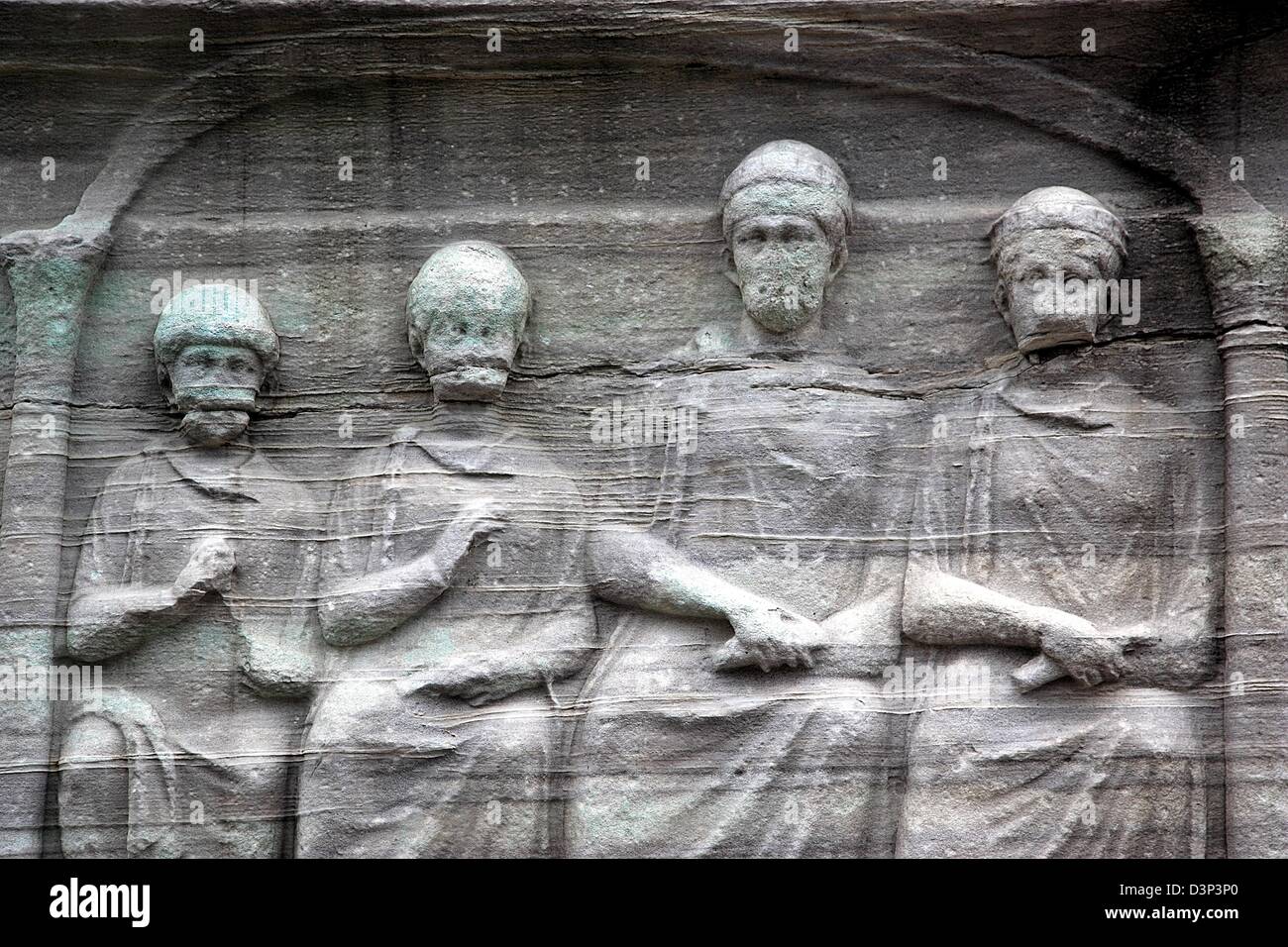 Carved Relief on the base of the Egyptian Obelisk, Istanbul, Turkey ...