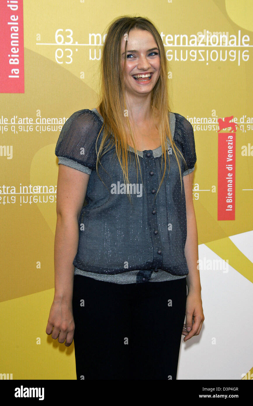 French actress Sara Forestier laugh at a photocall of her film ...
