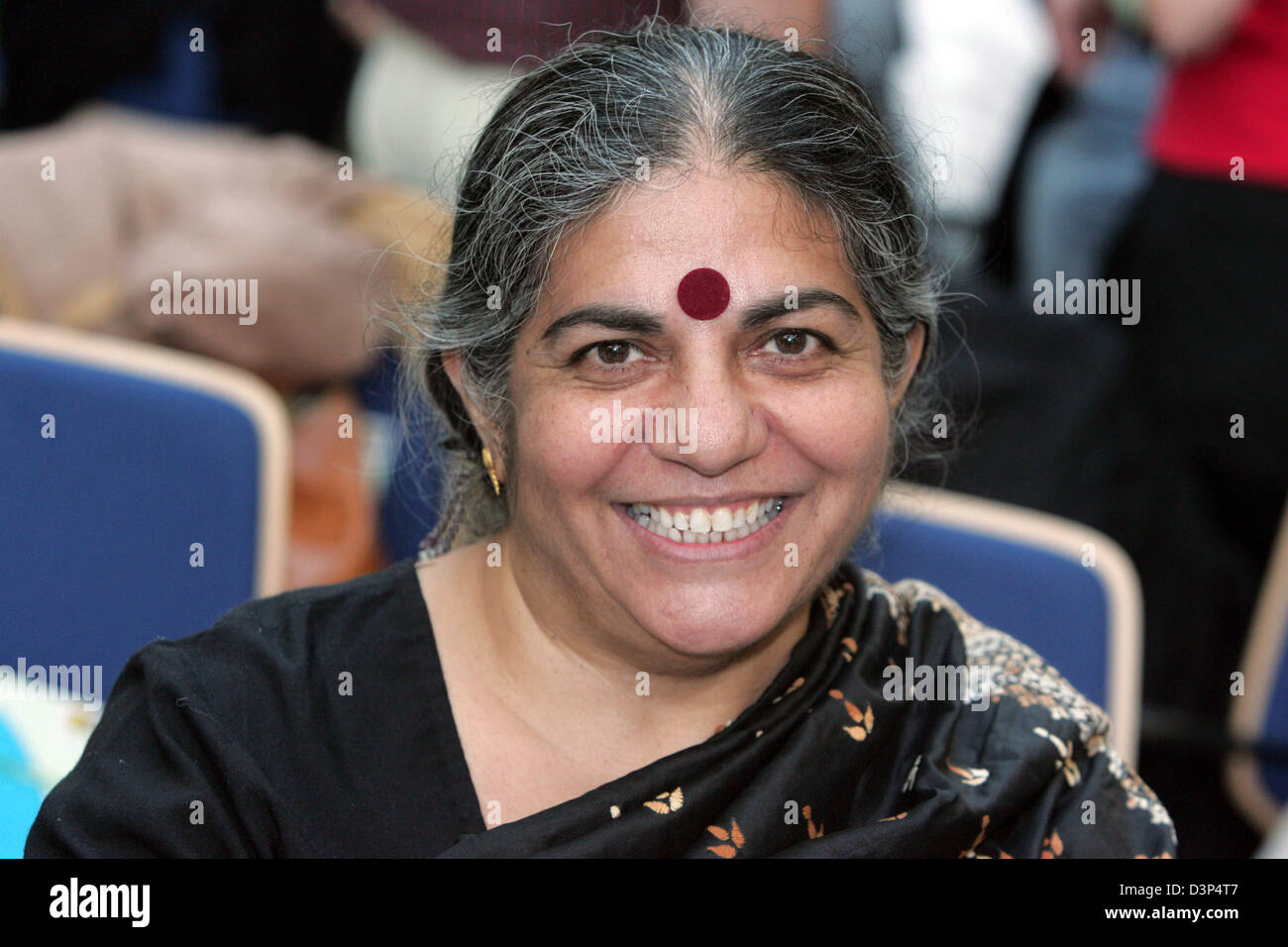 Indian civil rights activist Vandana Shiva, laureate of the alternative ...