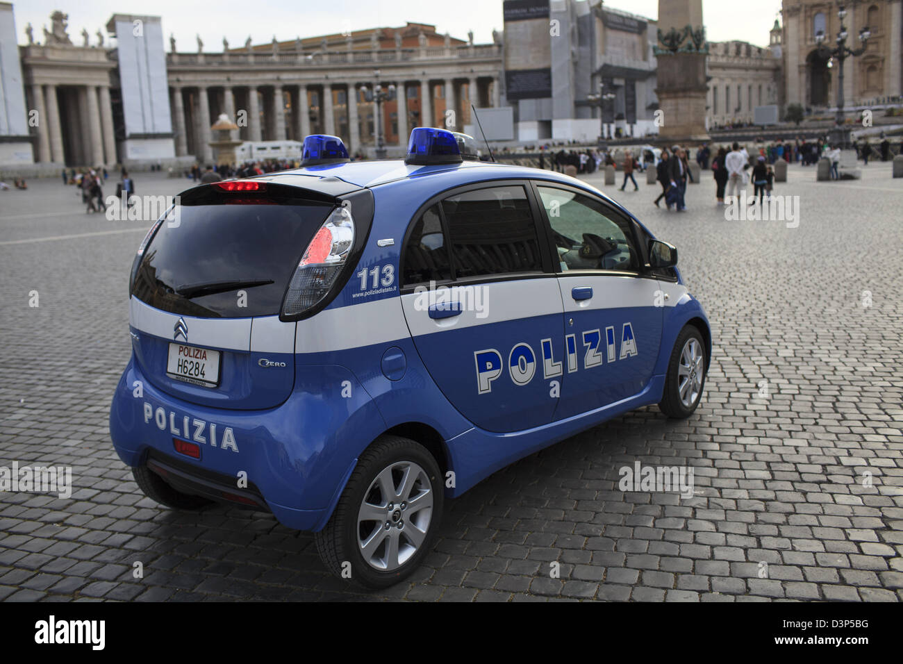 Small police car in St Peter's square in the Vatican rome Stock Photo ...