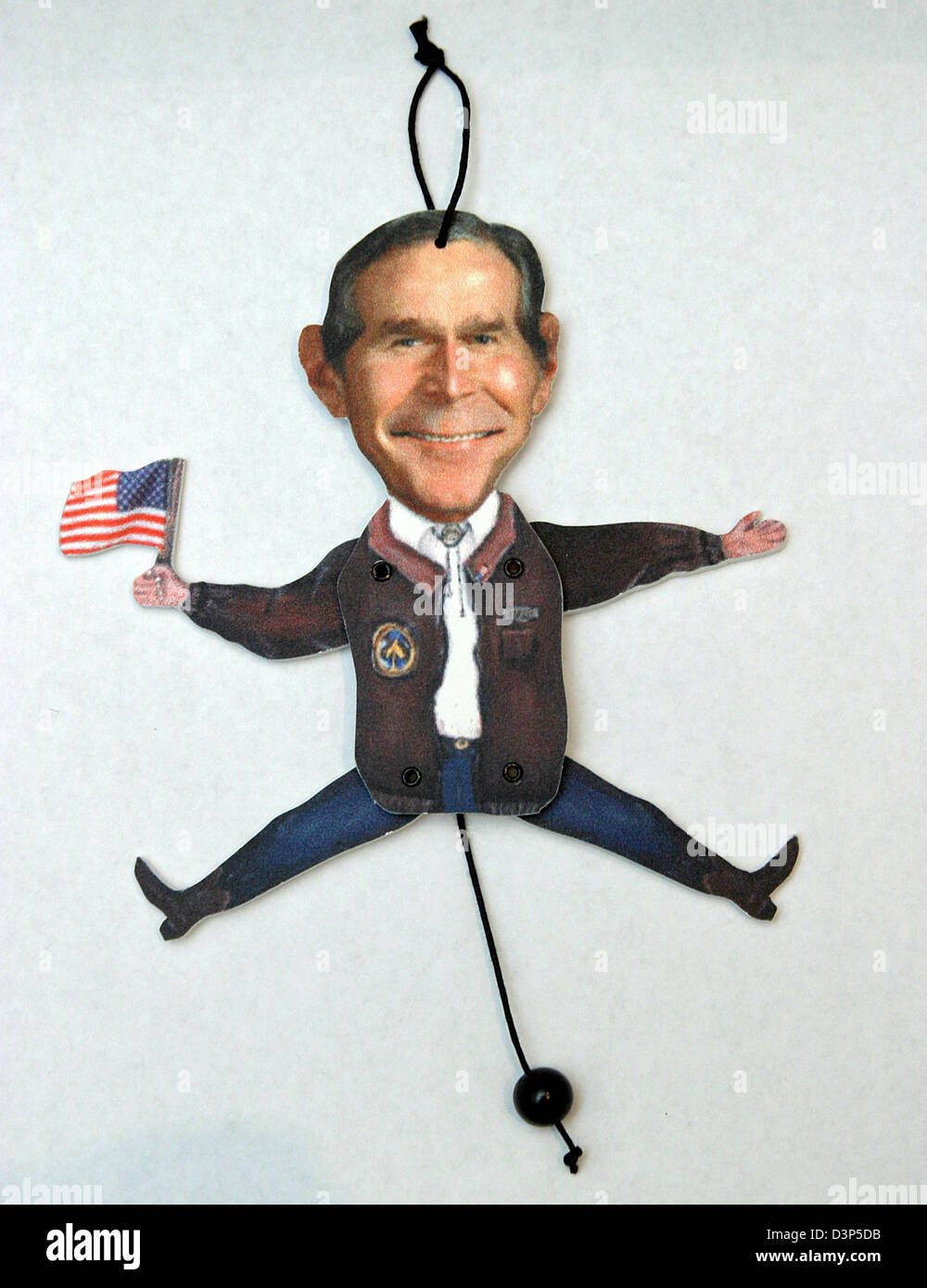 The picture shows a jumping jack of US President George W. Bush in ...