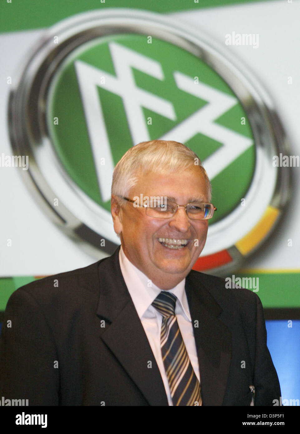 President of the German Soccer Federation (DFB) Theo Zwanziger smiles ...
