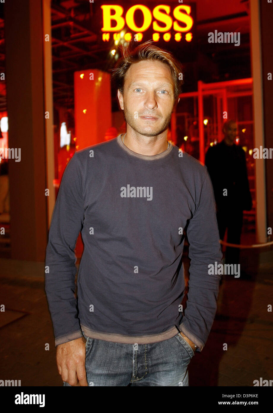 German actor Thomas Kretschmer pictured in front of the Hugo Boss ...