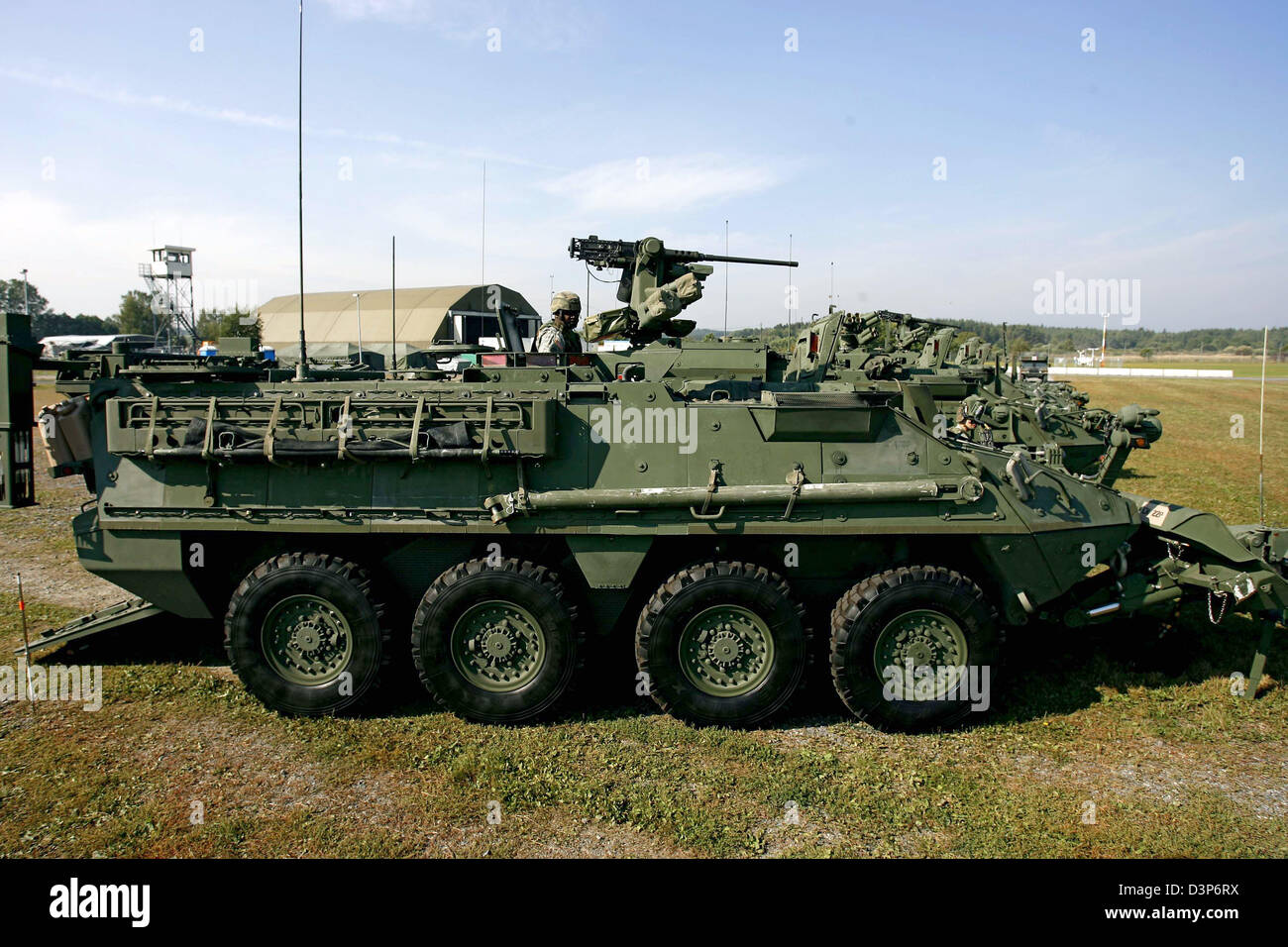 A 'Stryker' armored vehicle pictured on the premises of the US Army ...
