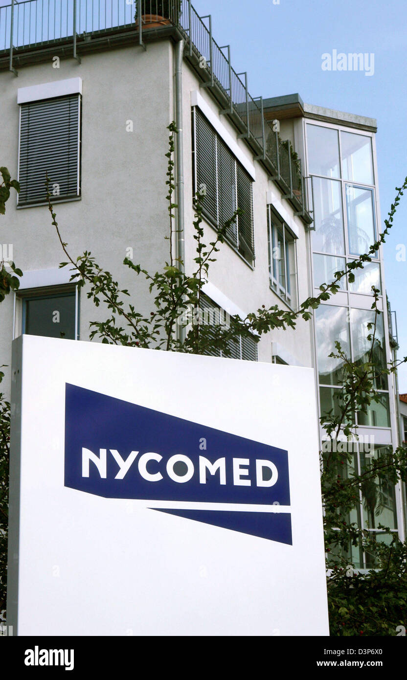 The picture shows the German office of Danish pharma producer 'Nycomed ...
