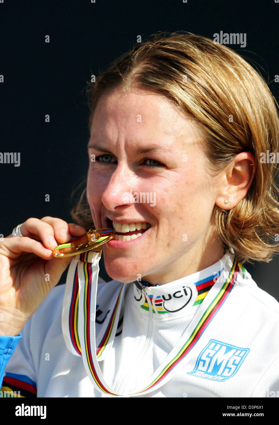US American cyclist Kristin Armstrong is pictured during the medal ...