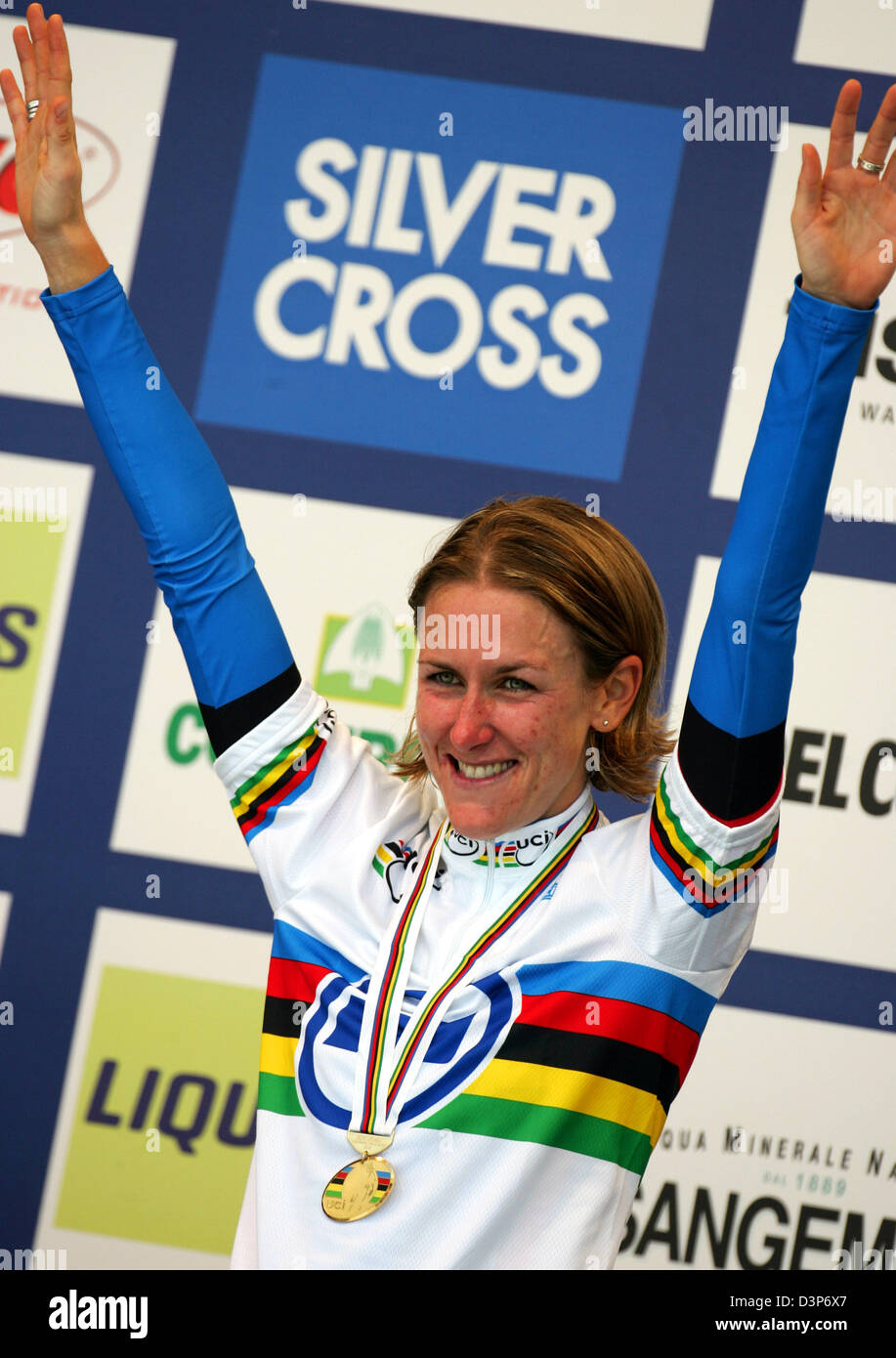 US American cyclist Kristin Armstrong is pictured during the medal ...