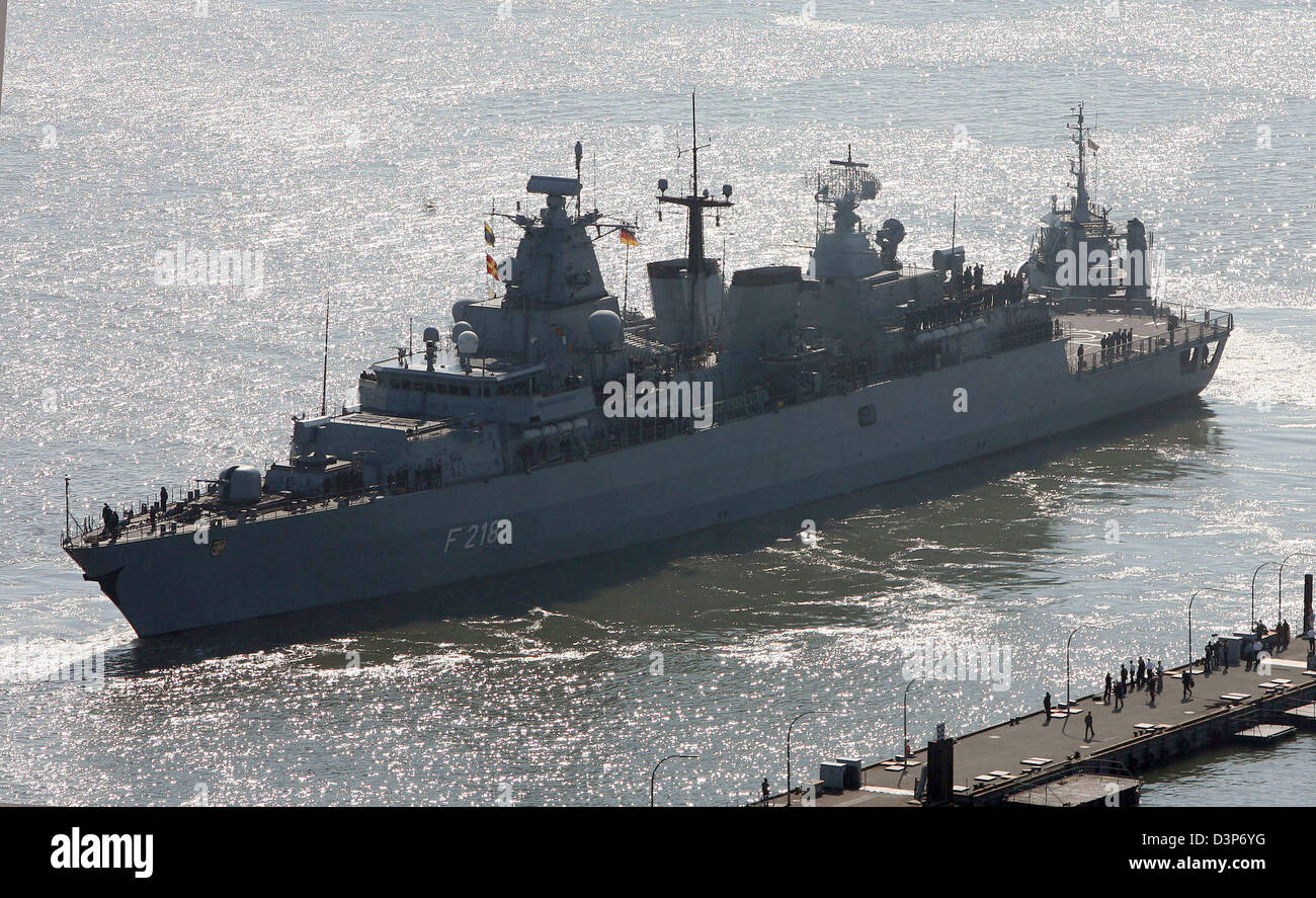 German frigate 'Mecklenburg-Vorpommern' leaves Wilhelmshaven, Germany ...