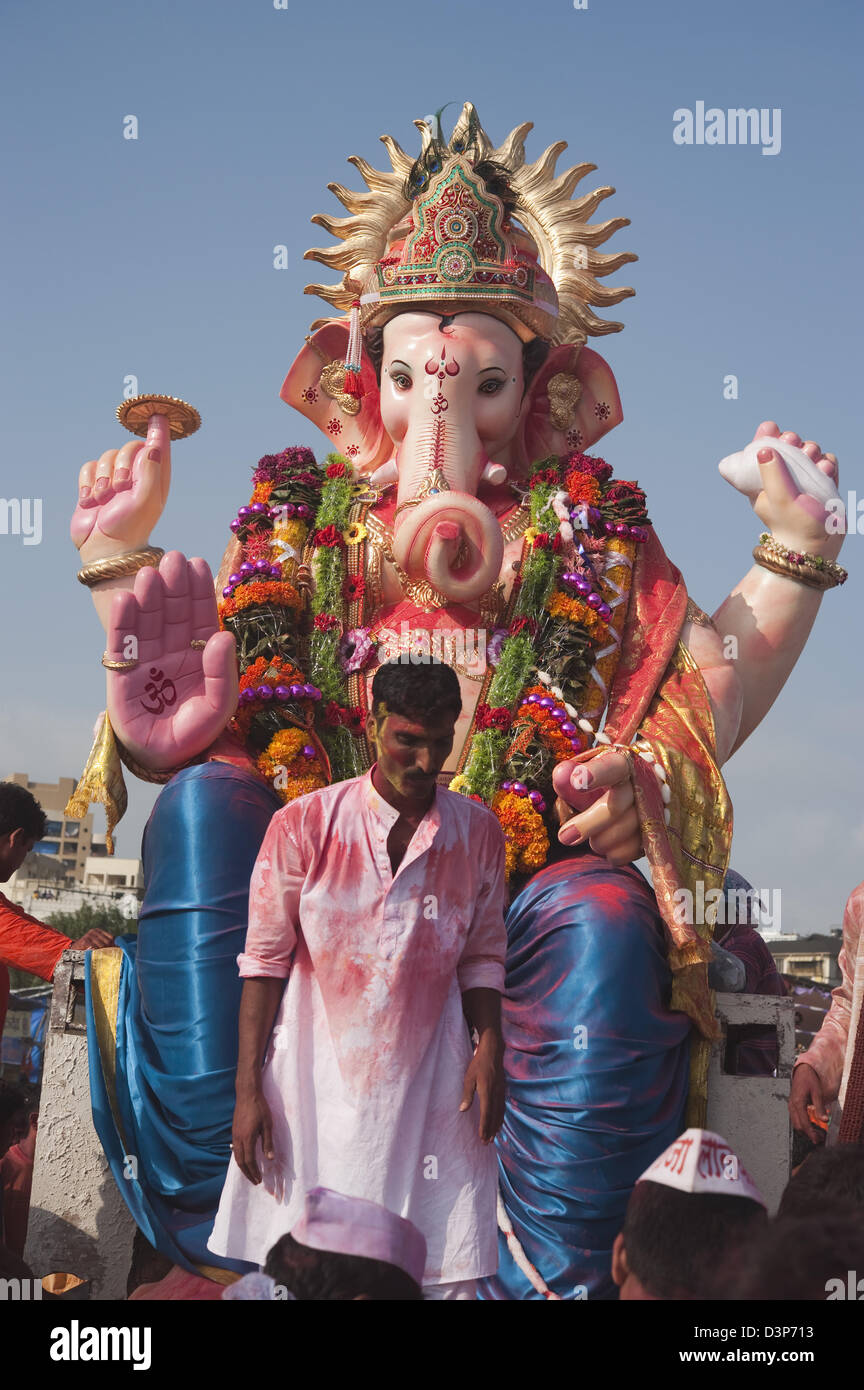 Ganesh Chaturthi Immersion 2012 Idol Of Lord Ganesha At Immersion