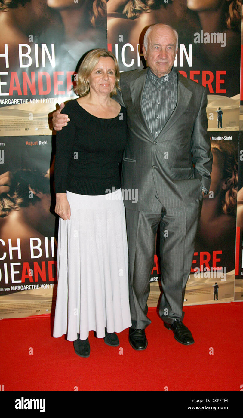 German actor Armin Mueller-Stahl and his wife Gabriele appear for the ...