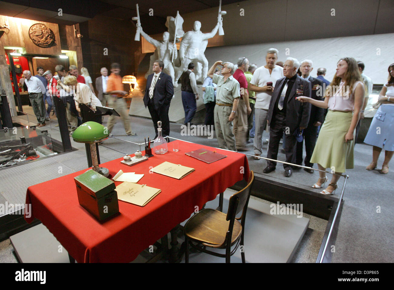 Visitors eye the table where German field marshal Friedrich Paulus ...