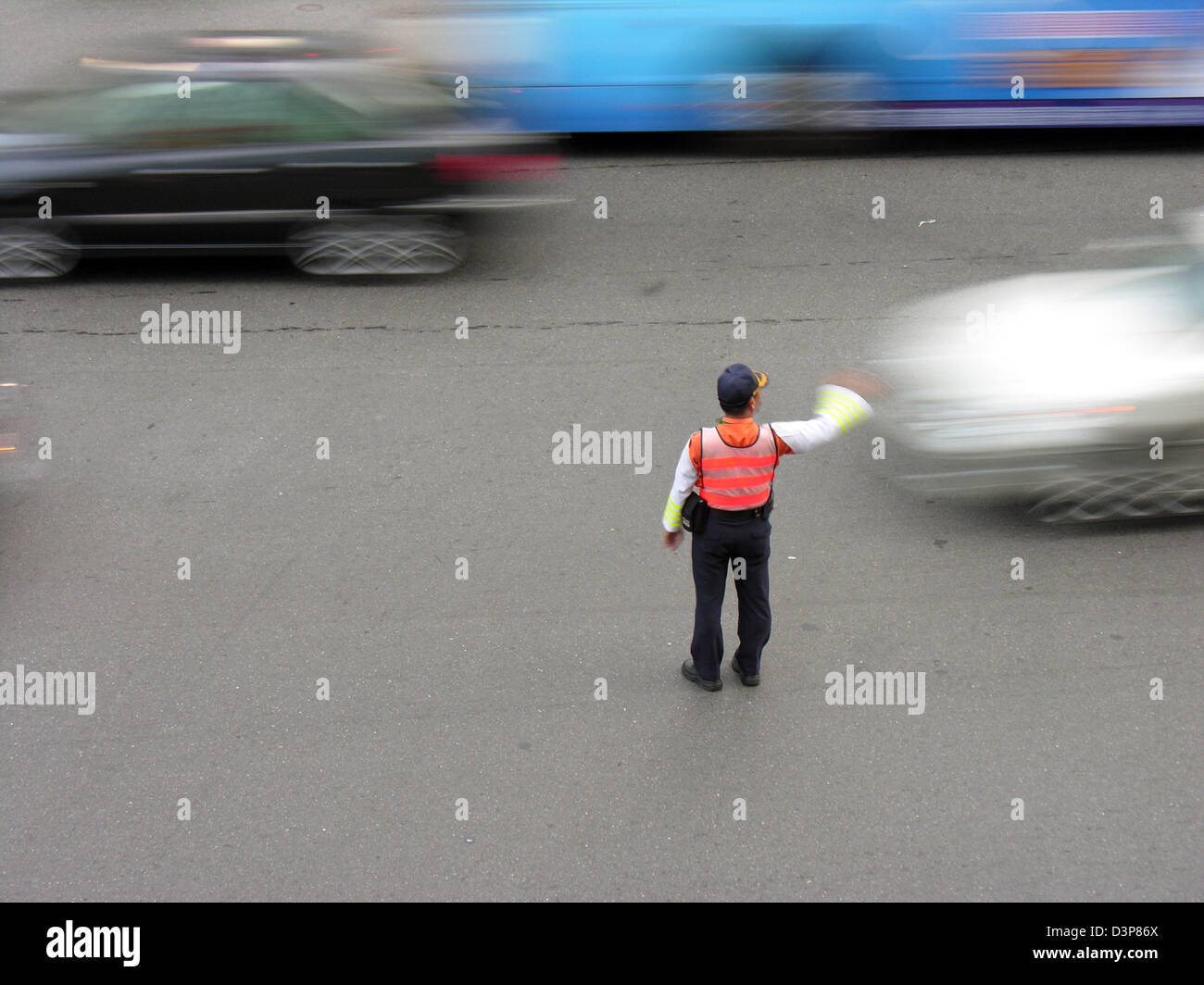 A traffic policeman pictured at a crossing of Taipei, Taiwan, 9 July ...