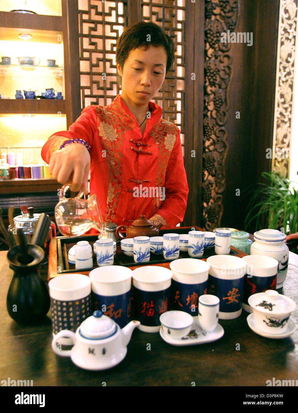 A traditional tea ceremony pictured in Beijing, China, 25 September ...