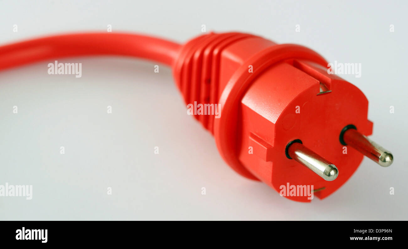 A red plug photographed in Bonn, Germany, Wednesday, 04 October 2006 ...