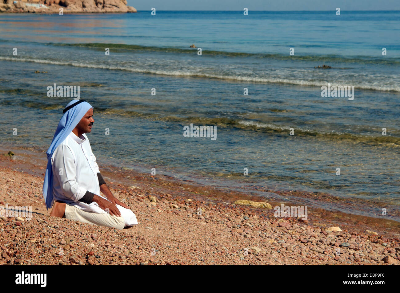 Muslim praying, Red Sea, Egypt, Africa Stock Photo - Alamy
