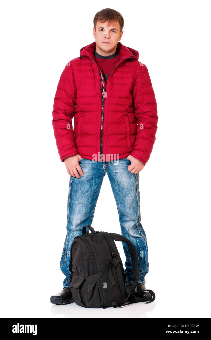 Man in winter clothing Stock Photo - Alamy